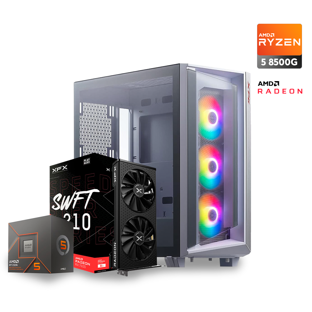 Pc Saiyajin Fase 3, Ryzen 5 8500G, RX 7600 8GB, DDR5 32GB, M.2 512GB ...