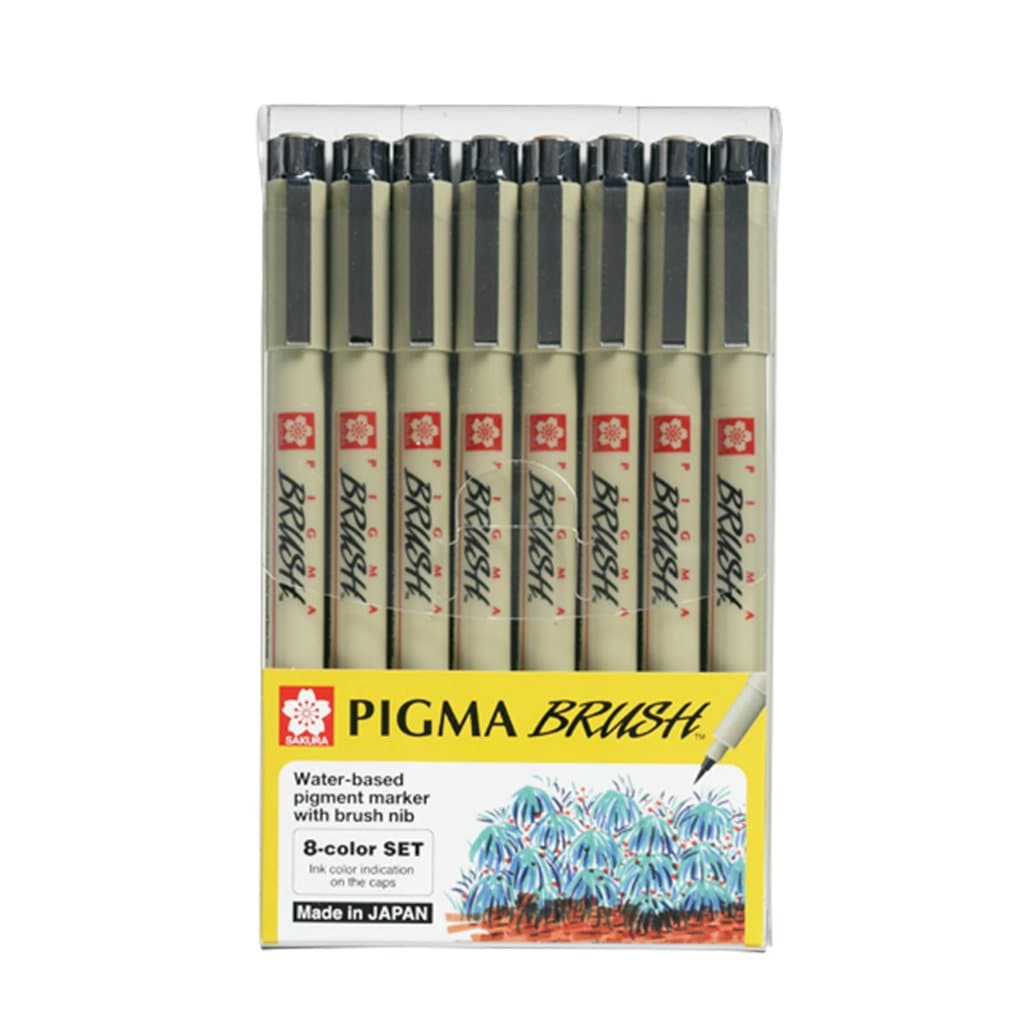 Set Marcadores Sakura Pigma Brush 8 Colores | AEON