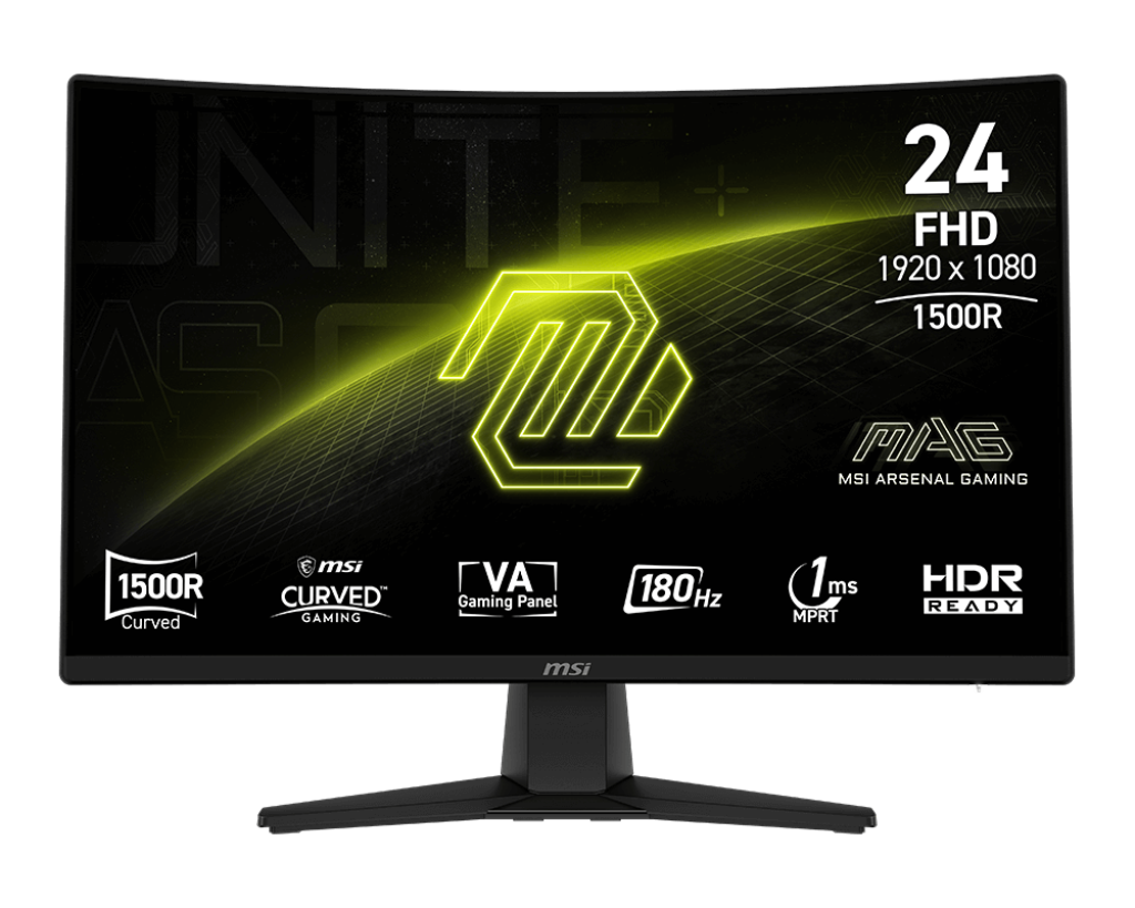 Monitor MSI MAG 242C Gaming, 1500R Curve 1920 x 1080 FHD, 180Hz, 1 Ms ...