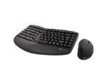 Klip Xtreme - Keyboard and mouse set - Spanish - Wireless - 2.4 GHz / USB - Black - Ergonomic ...
